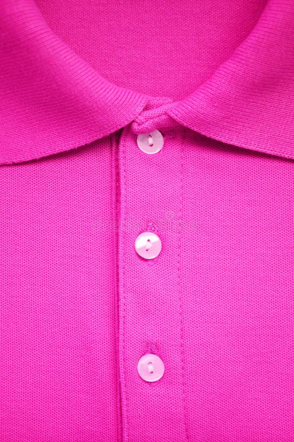 Close Up Pink Polo T-shirt. Stock Photo - Image of clean, pattern: 48199598