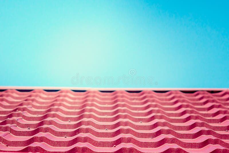 Close Up of Pink Roof Texture Tile Stock Image - Image of roof ...