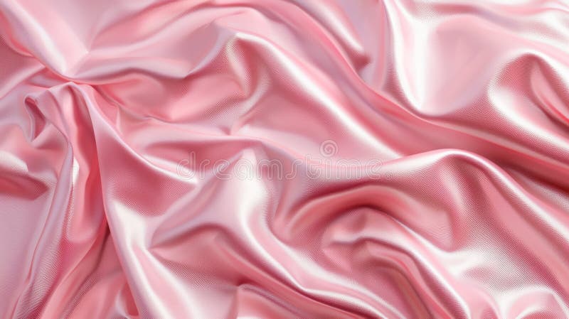 Close-up of Pink Silk Fabric with Smooth and Shiny Texture Stock Photo ...