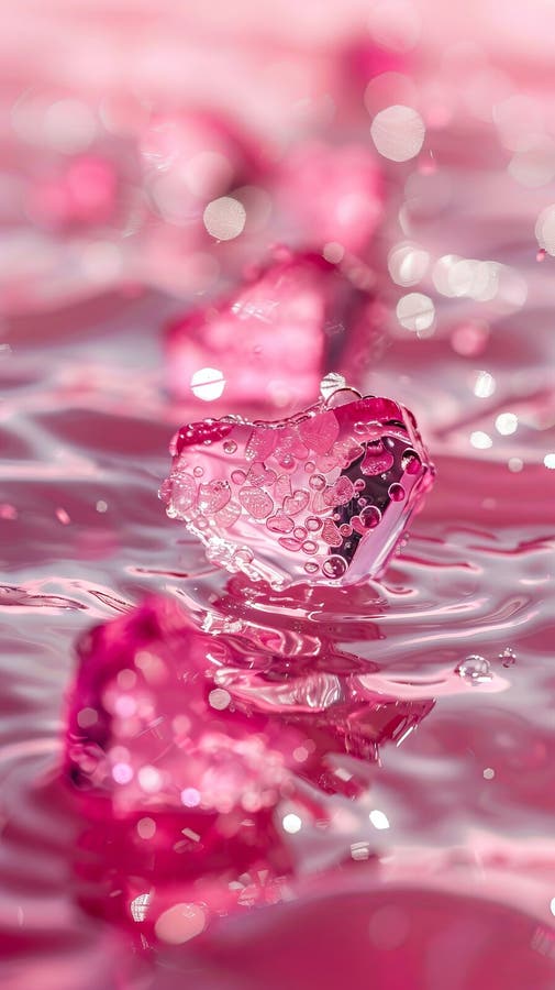 A Close Up of Pink Water with Bubbles Stock Photo - Image of liquid ...