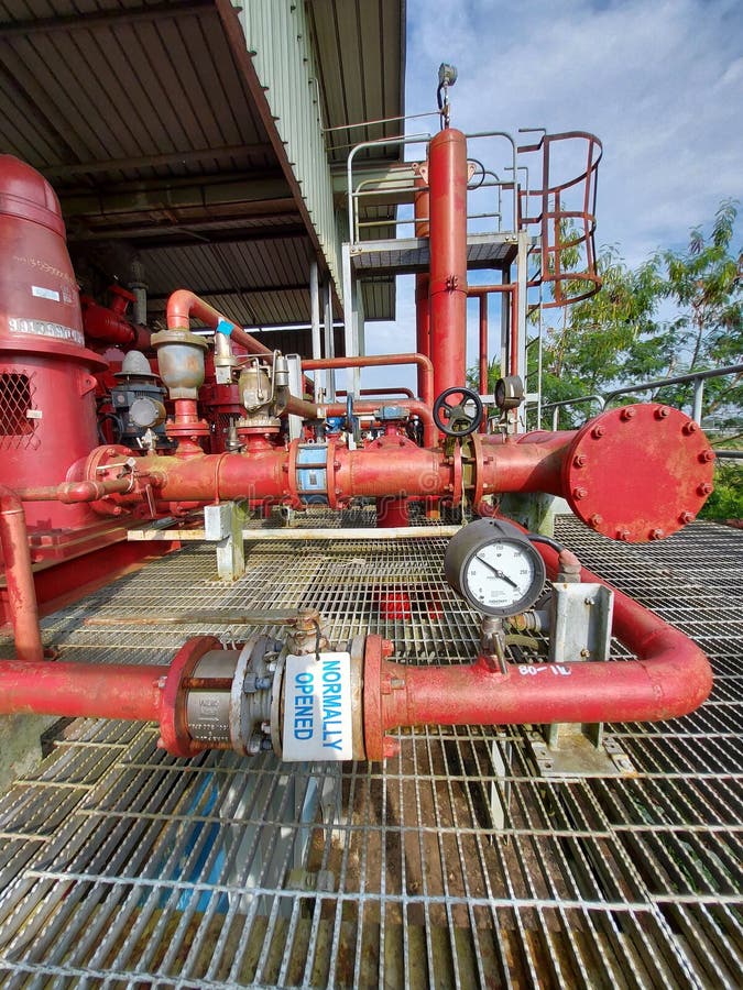 Close-up of Pipe Fitting on Engine Fire Hydrant. Stock Photo - Image of ...