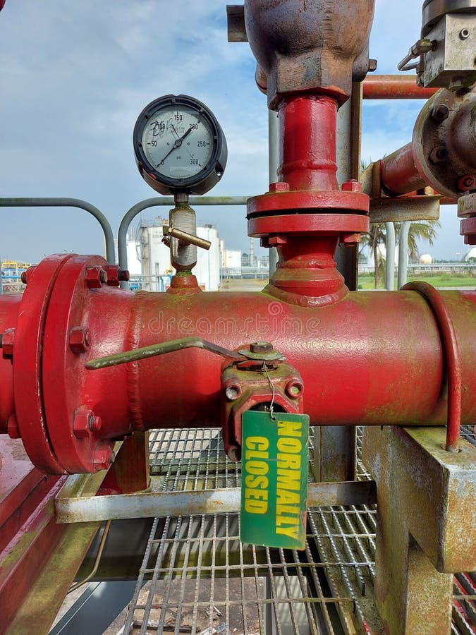 Close-up of Pipe Fitting on Engine Fire Hydrant. Stock Photo - Image of ...