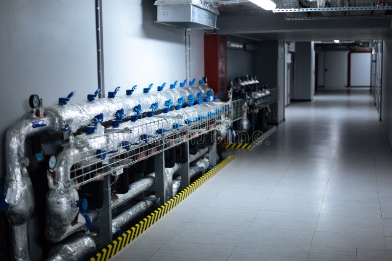 Close Up of Pipes Standing Near the Wall Stock Image - Image of energy ...