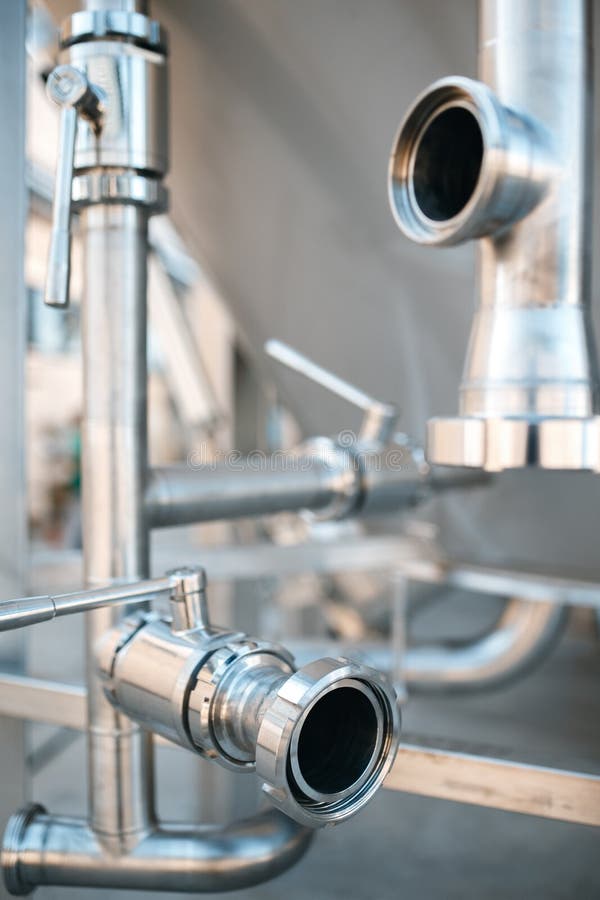 Close Up of Pipes in Wine Factory Stock Photo - Image of storage, pipes ...