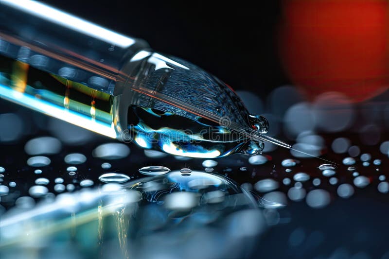 Close-up of Pipette, with Droplets of Liquid Visible Stock Image ...