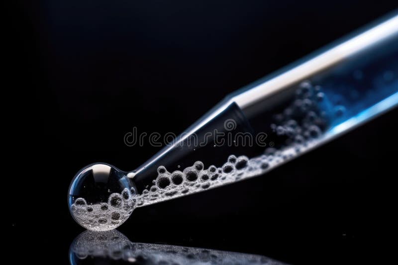 Close-up of Pipette, with Droplets of Liquid Visible Stock Illustration ...