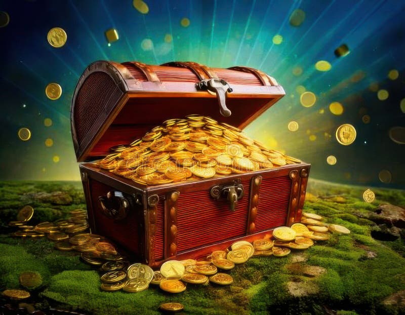 Close Up of a Pirates Chest Stock Illustration - Illustration of wooden ...