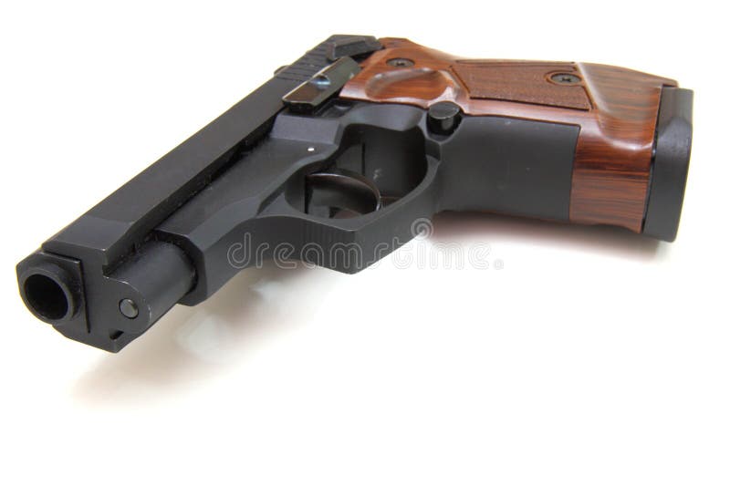 The close up of a pistol stock photo. Image of metal - 17725028