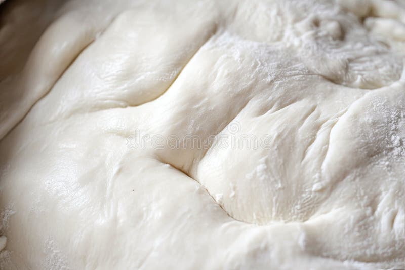 Close-up of Pizza Dough, Showing Its Stretchy and Chewy Texture Stock ...