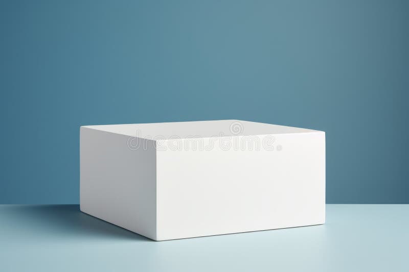 Close Up of a Plain White Box on a Simple and Clean Backdrop Stock ...