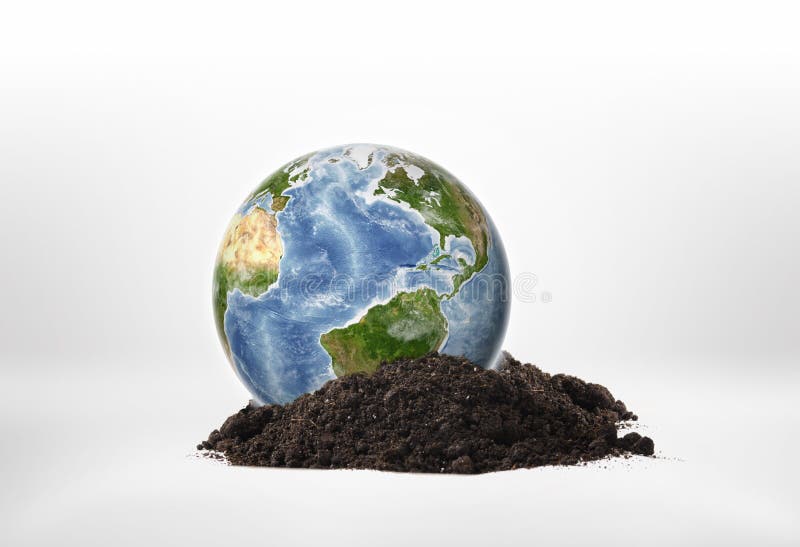 Close-up Planet Earth on a Ground. Stock Illustration - Illustration of ...