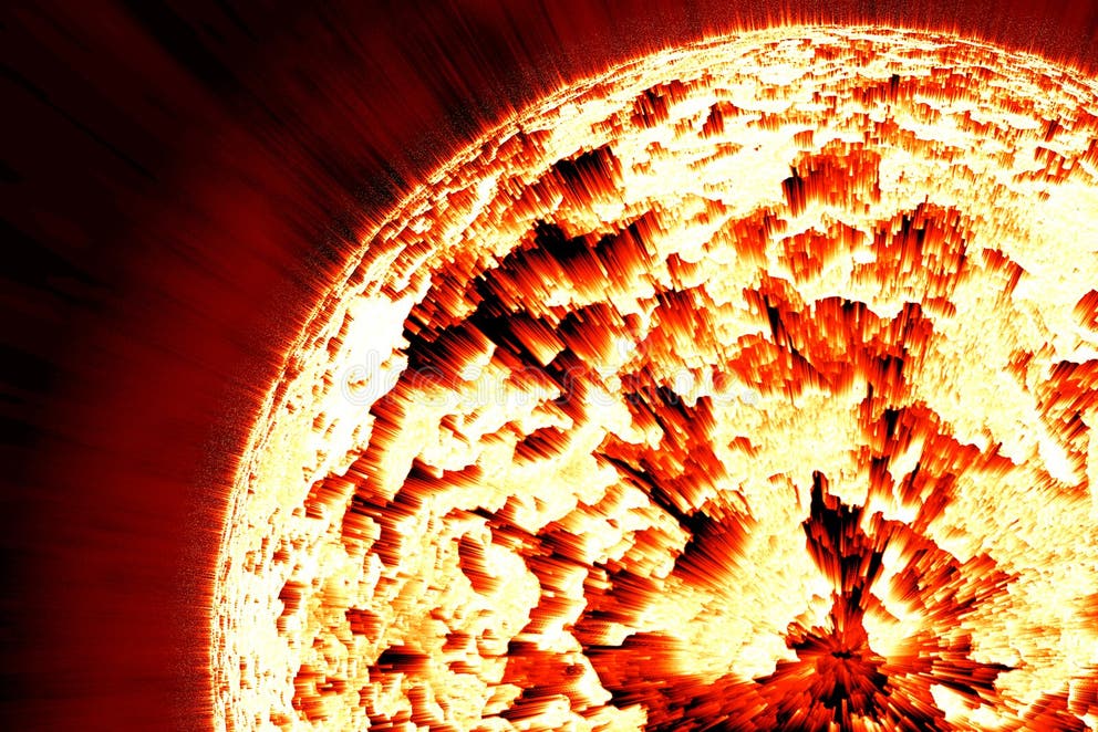 Close Up of Planet Explode from Its Core Stock Illustration ...