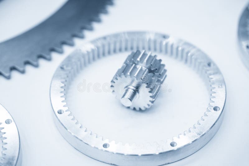Close-up of the Planetary Gear Parts on the White Background. Stock ...