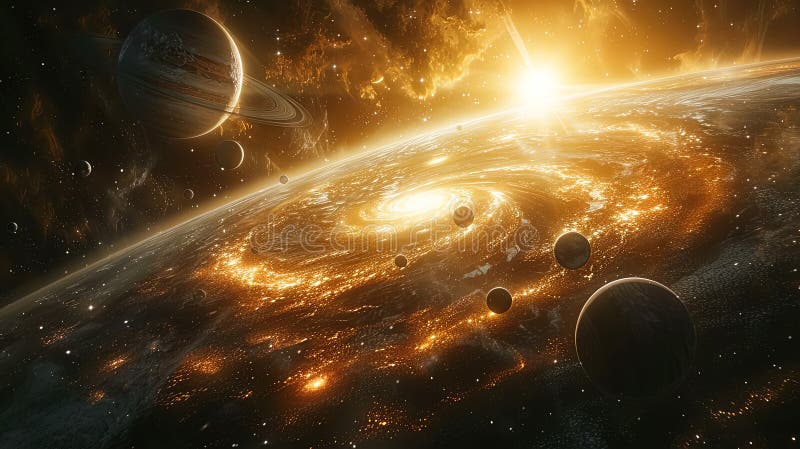 A Close Up of the Planets in the Solar System with the Sun in the ...