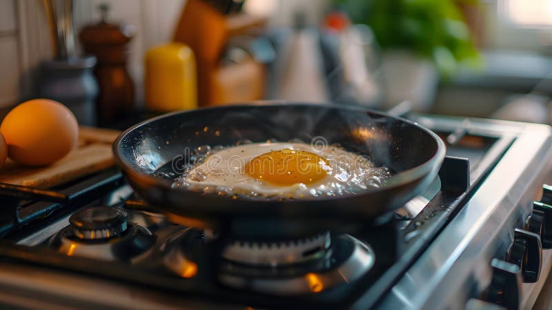 Close-up of a Plant-based Eggs Substitute Being Cooked Stock ...