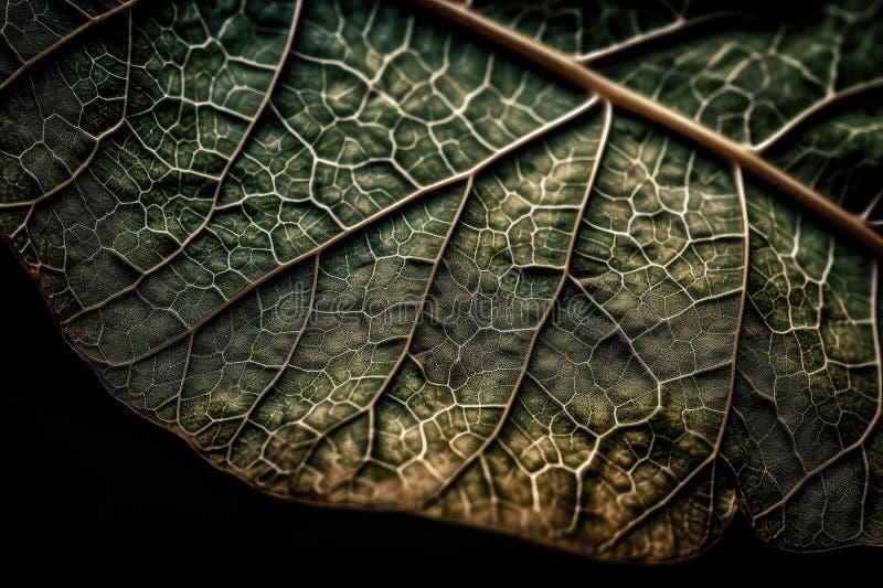 Close-up of Plant Leaf, with Intricate Veins and Texture Visible Stock ...