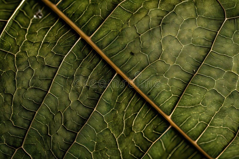 Close-up of Plant Leaf, with Veins and Texture Visible Stock Image ...