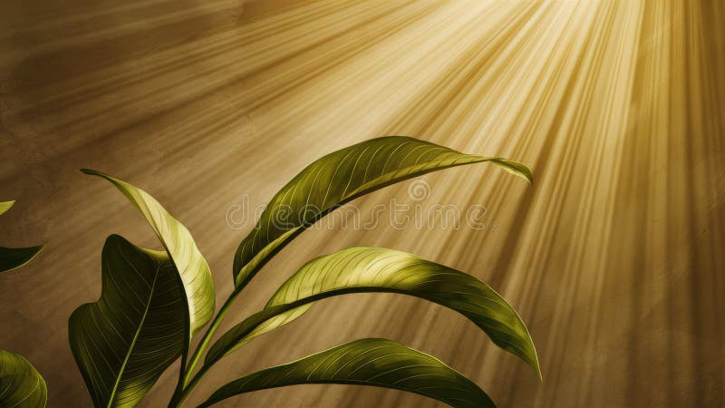 A Close Up of a Plant with Sunbeams Shining through it, AI Stock Photo ...