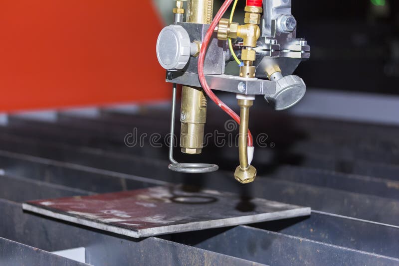Close Up Plasma Head of High Precision Cnc Gas Plasma Cutting Machine ...