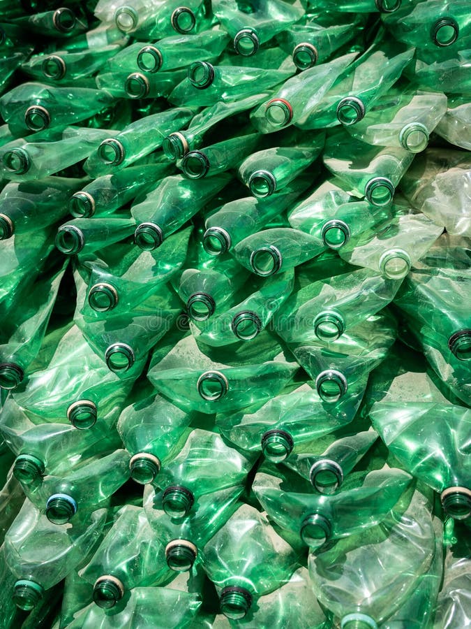 Close-up of Plastic Bottle Recycling. Sustainability Stock Photo ...