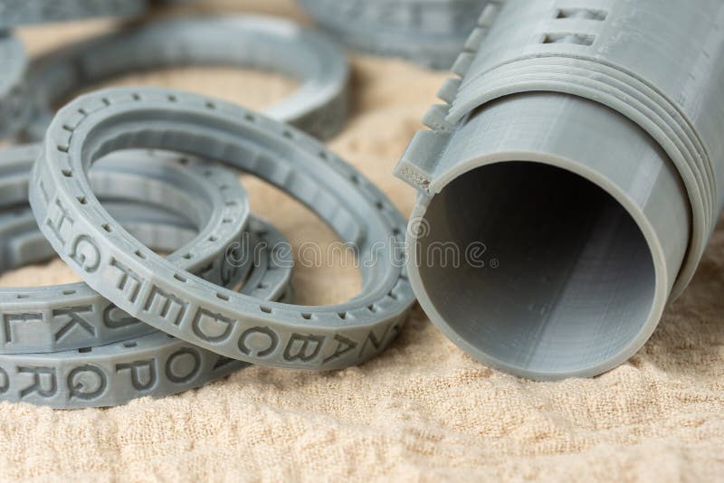 Close-up of Plastic Cryptex Printed on a 3D Printer. Printed by FDM ...