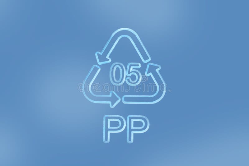 Close-up of Plastic Recycling Symbol PP 05 - Polypropylene Stock Image ...