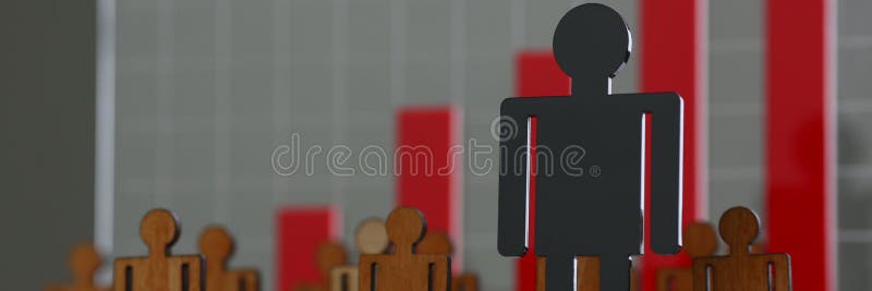 Black Toy Figure Standing in Front of the Crowd Stock Image - Image of ...
