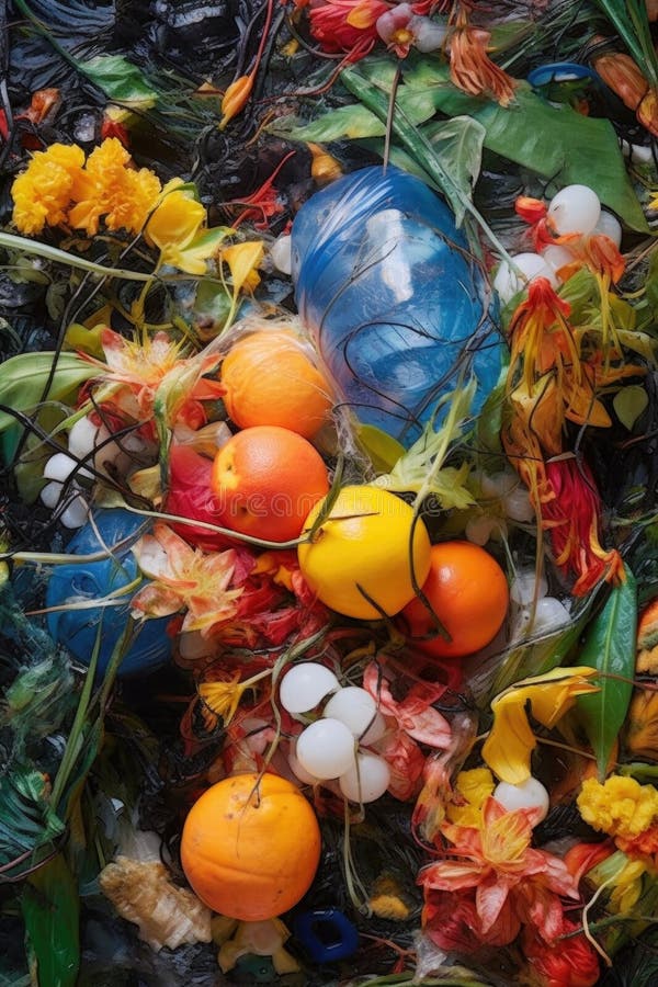 Close-up of Plastic Waste Entangled in Nature Stock Image - Image of ...