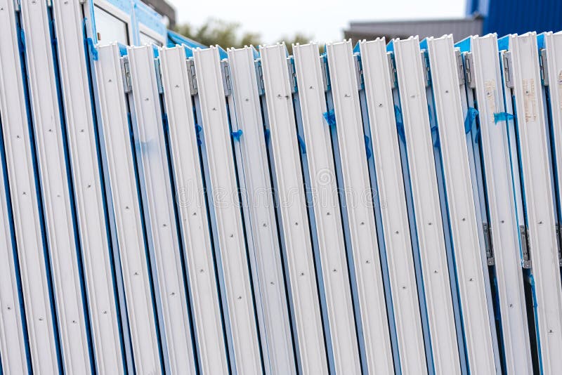 Close-up Plastic Windows Stand in a Row Stock Photo - Image of inside ...
