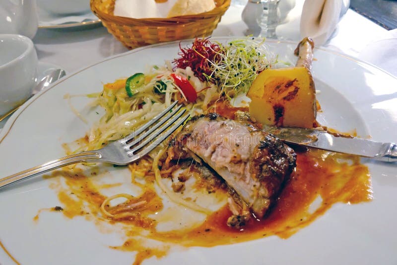 Close-up on a Plate of Meat Salad. Stock Photo - Image of salad ...
