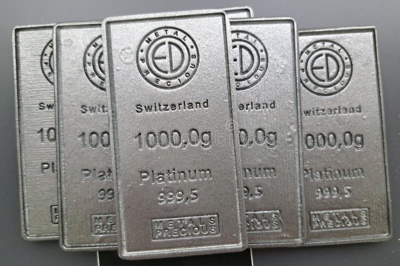Close Up of Platinum Bars. Metal Precious Stock Photo - Image of ...