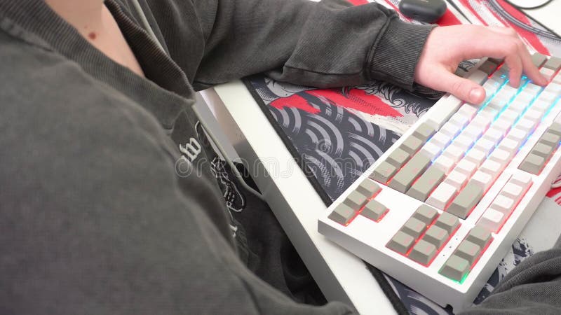 A gamer at the computer. stock footage. Video of esports - 367542038 A gamer at the computer. stock footage. Video of esports - 367542038
