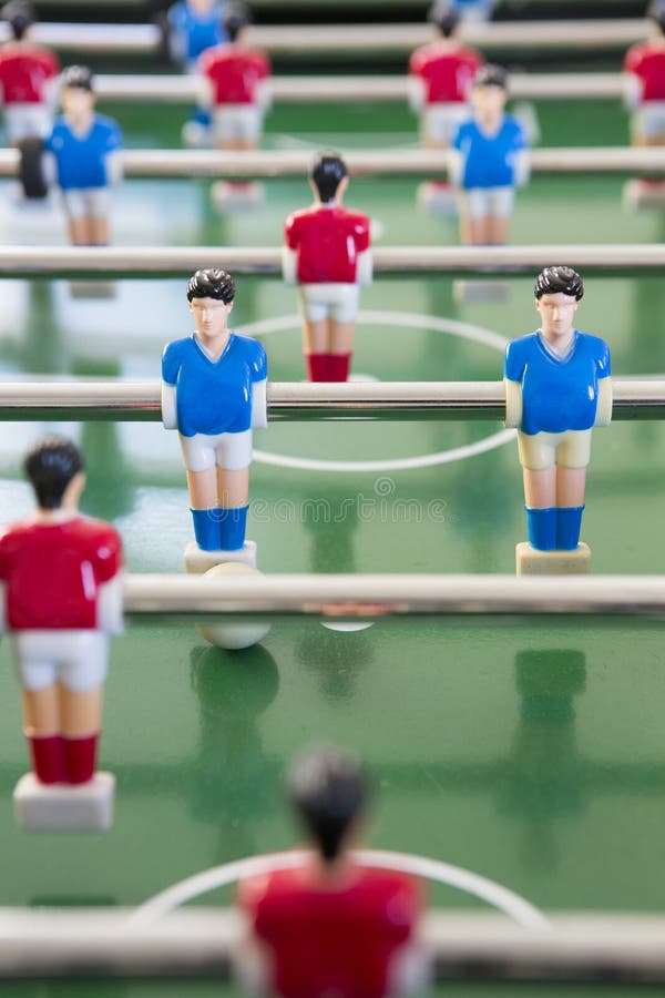 Close Up of Players in Table Football Team Stock Photo - Image of ...