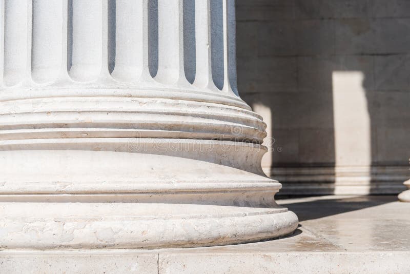 Column Plinth of Church Facade at Morimondo Abbey, Milan, Italy Stock ...