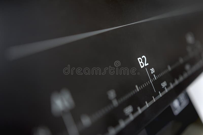 Close-up of Plotter Printer Ruller Stock Photo - Image of computer ...