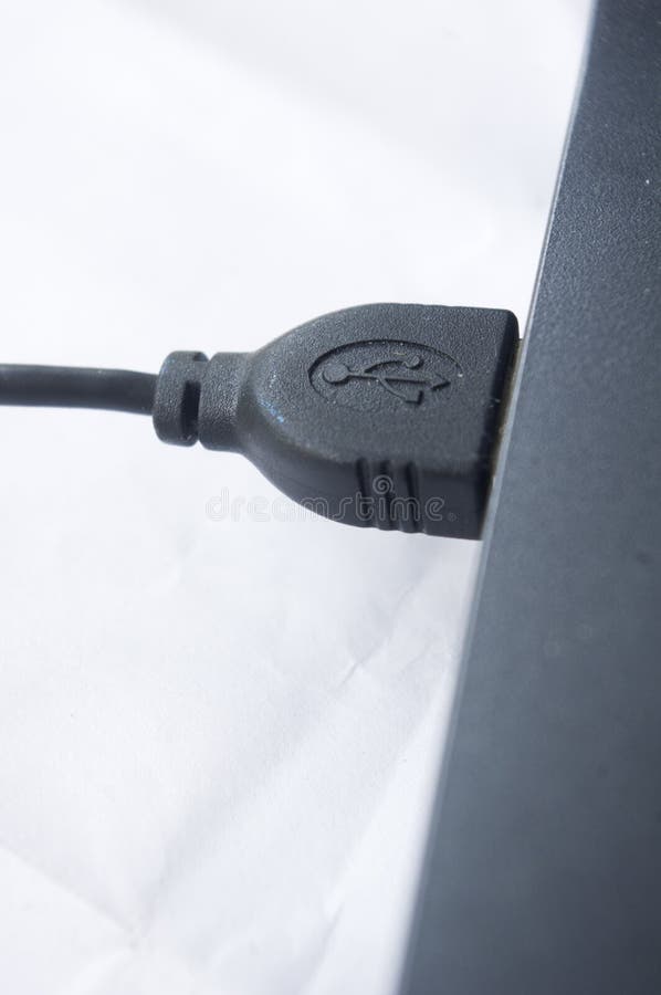 Close Up of Plug with USB Sign Stock Image - Image of computing ...