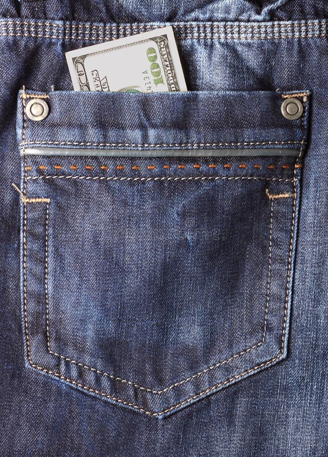 Close up of pocket stock image. Image of hundred, blue - 13135771