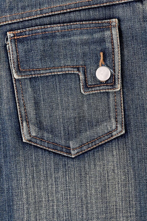 Close Up of a Pocket Jeans with Metallic Button. Stock Photo - Image of ...