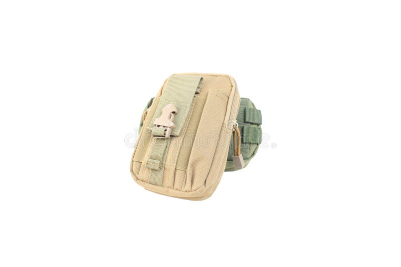 Pocket of Military on Isolated Stock Photo - Image of equipment, drill ...