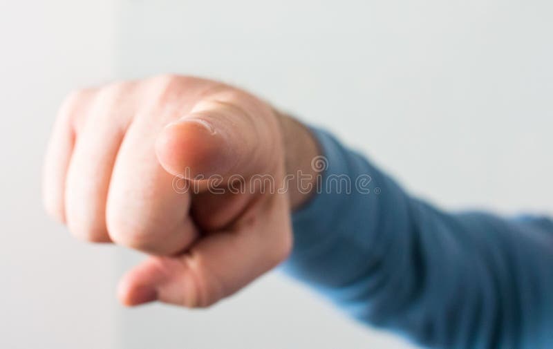 Close Up of a Pointing Finger Towards You Stock Image - Image of male ...