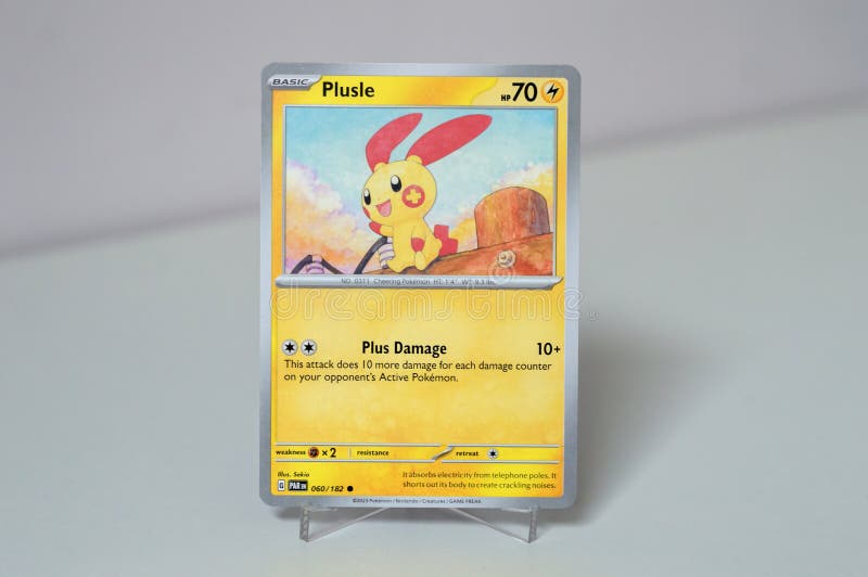 Close Up Pokemon Trading Card Plusle at Amsterdam the Netherlands 11-12 ...