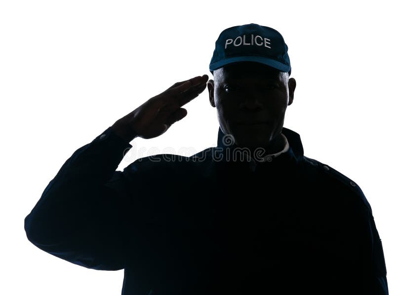 Police Salute Silhouette