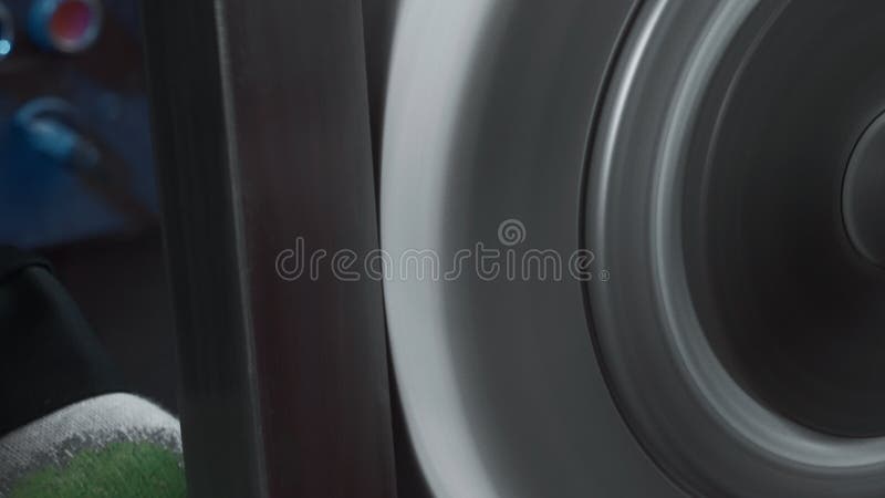 Close-up Polishing of Steel Part on Rotating Machine. Creative Stock ...