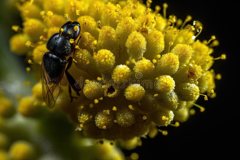 Close-up of Pollen-covered Stem Stock Image - Image of stem, generative ...
