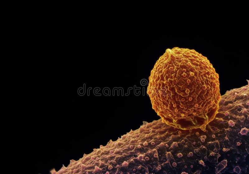 Close-up of Pollen Grain on Plant Surface Showing Detailed Texture and ...