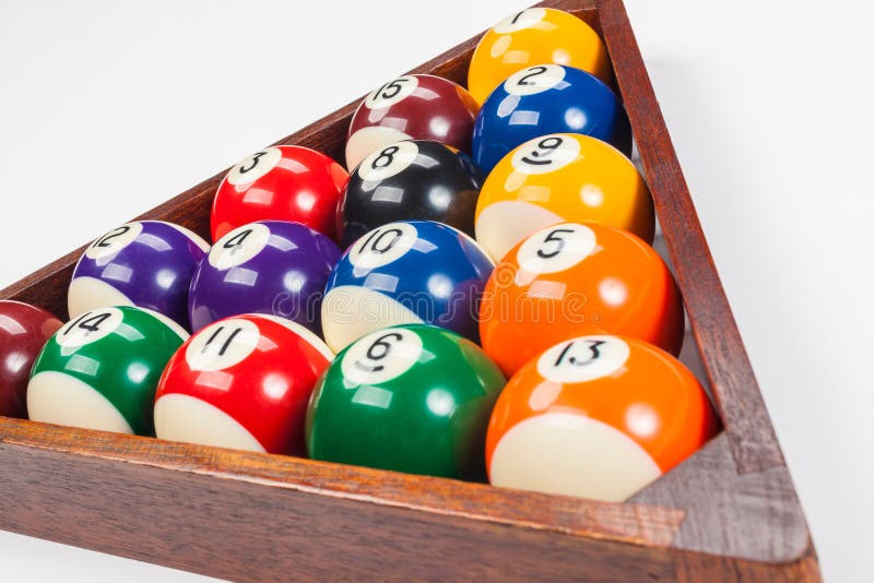 Close Up of Pool Balls in a Triangle Stock Photo - Image of eight, pool ...