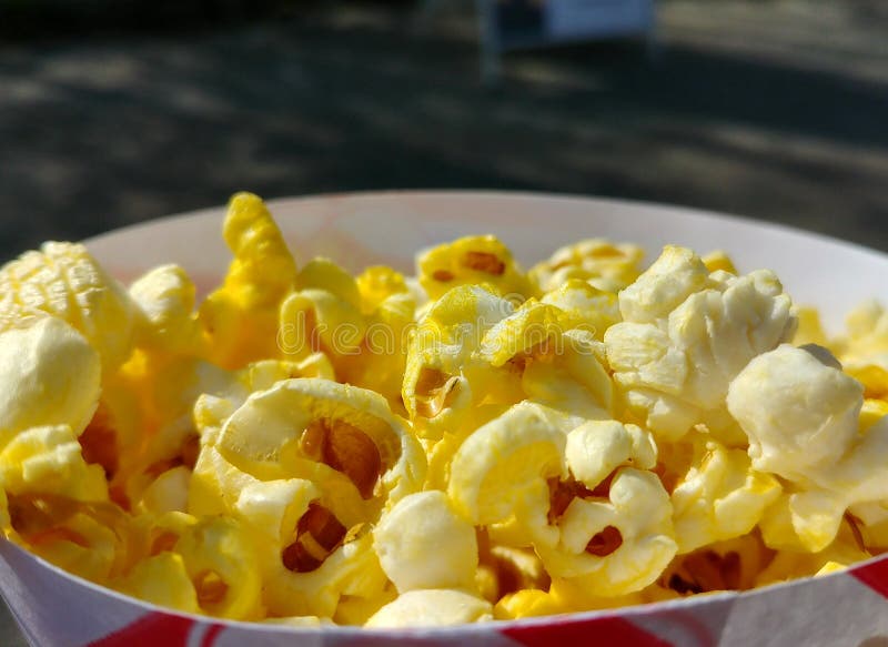 Close Up of Popcorn in a Bowl Stock Image - Image of food, person ...