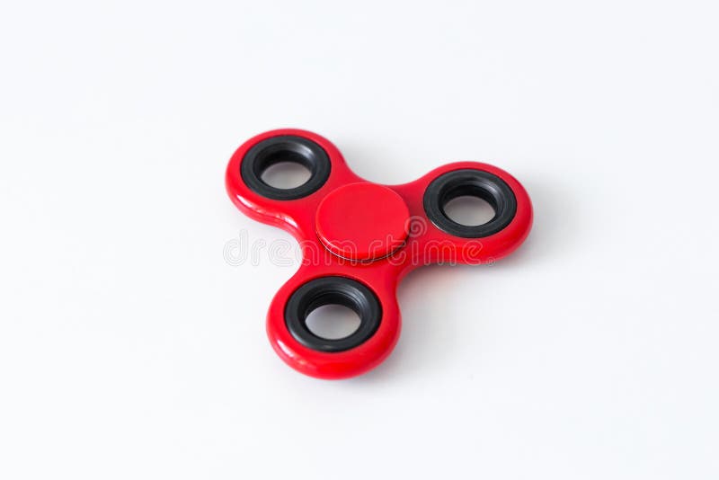 Close Up of Popular Toy Fidget Spinner Over White Stock Photo - Image ...
