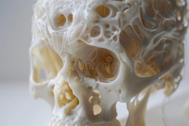 Close Up of Porous Bone Structure Stock Illustration - Illustration of ...