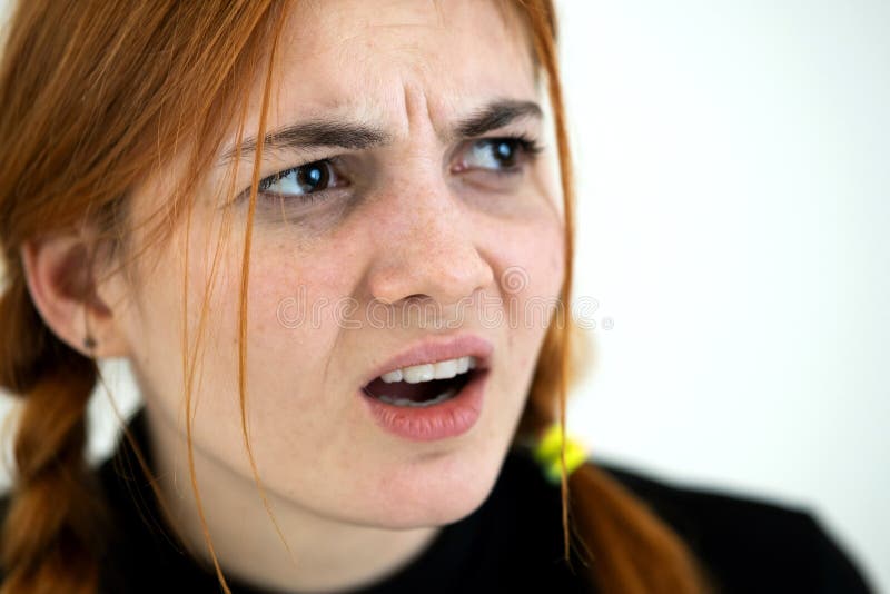Close Up Portrait of Angry Redhead Teenage Girl Stock Photo - Image of ... Close Up Portrait of Angry Redhead Teenage Girl Stock Photo - Image of ...